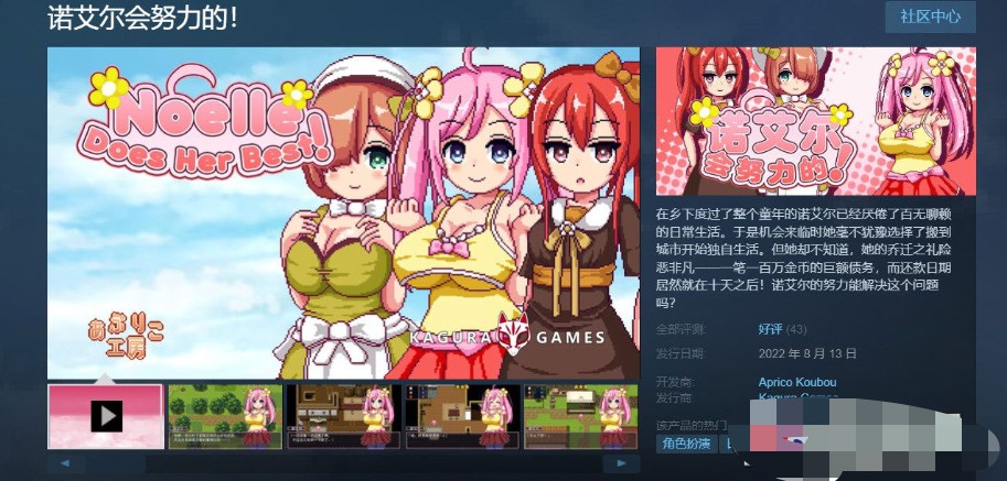 电脑【极品像素RPG/中文/全动态】诺艾尔会努力的！STEAM官中步兵版+全回想【新作/CV/1G】 【41】 | 狼辛